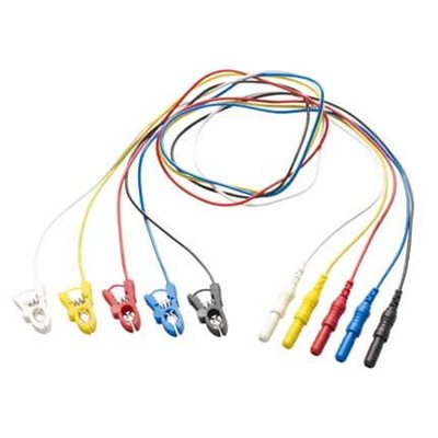 Reusable Pinch Clip Electrode Leads - Set of 5 (RBWYK)