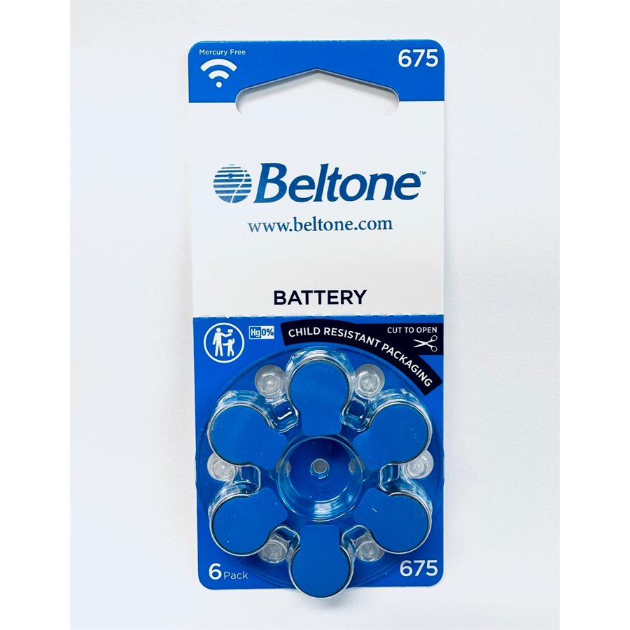 Beltone Custom Label Rayovac Batteries, size 675 (10 cards of 6 batteries)