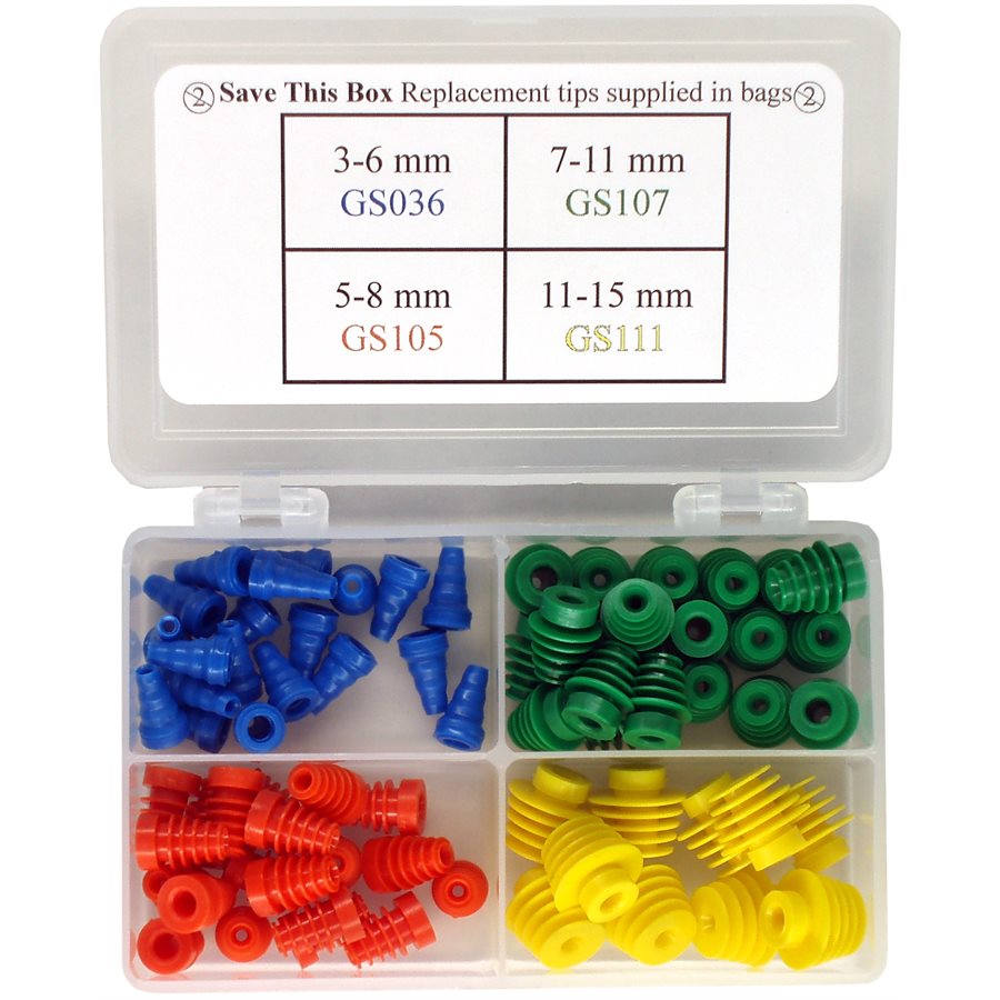 Grason GS Series Flanged Eartip Kit in Plastic Box - 70 / kit (flanged ...