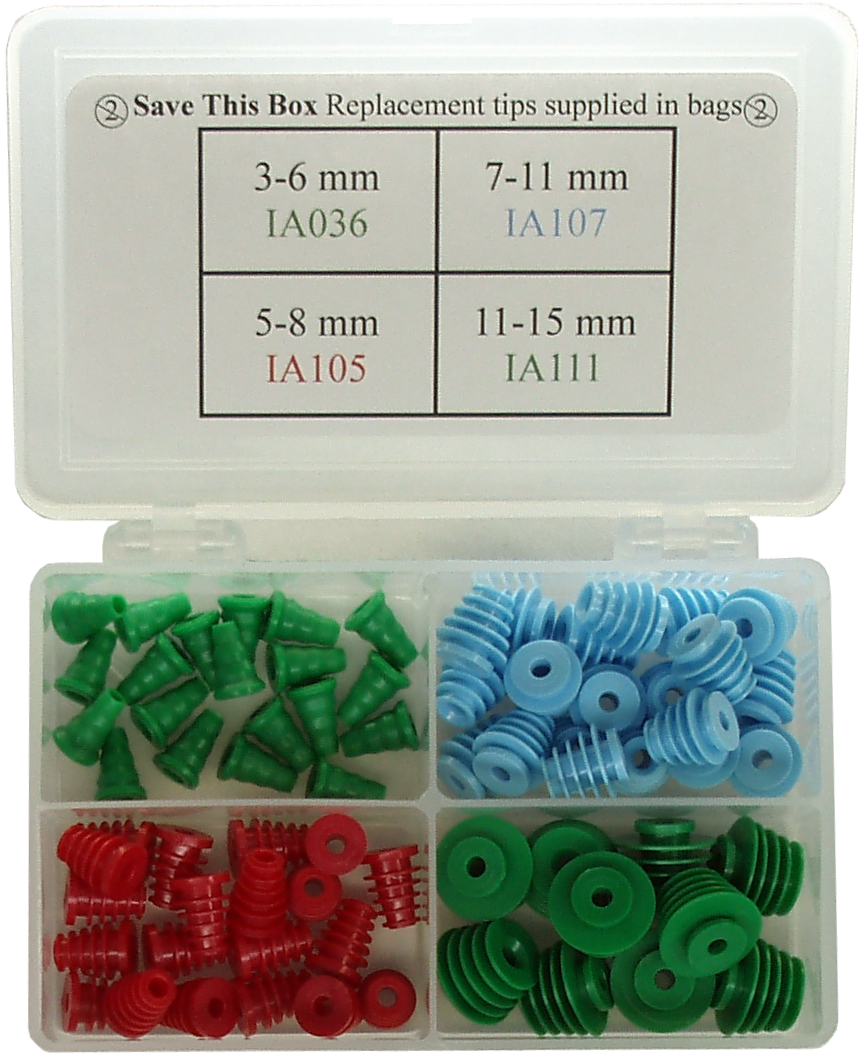 Grason IA Series Flanged Eartip Kit in Plastic Box - 70 / kit (flanged ...